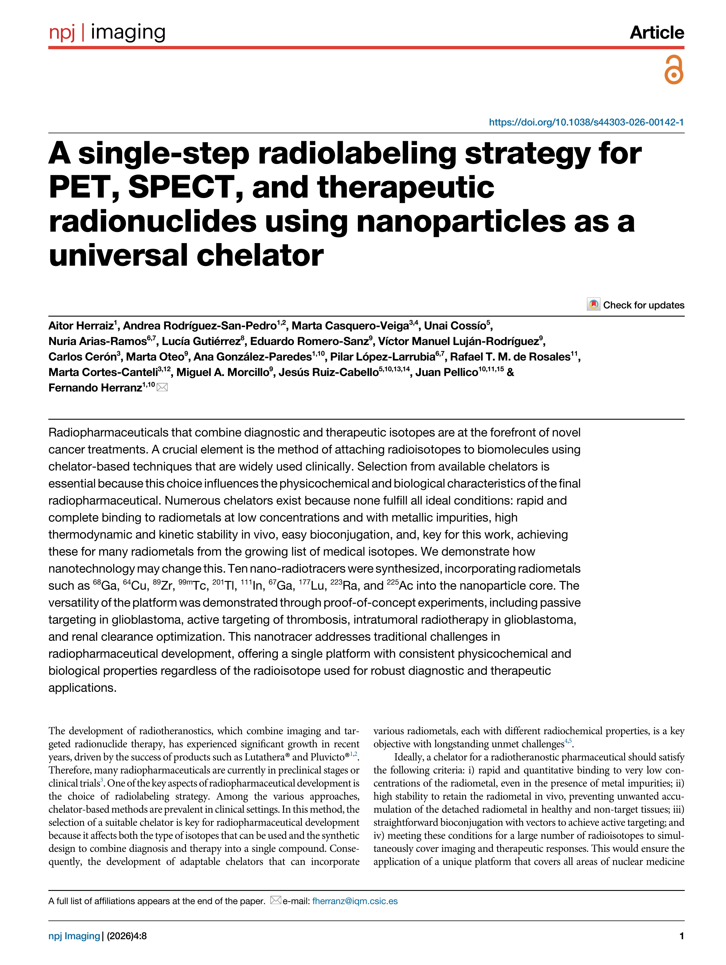 A single-step radiolabeling strategy for PET, SPECT, and therapeutic ...